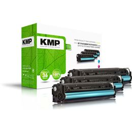 KMP Toner H-T171CMY cyan, magenta, gelb kompatibel zu HP 131A; Canon 731(U0SL1AM; 6271B002/6270B002/6269B002), 3er-Set