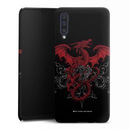 DeinDesign Galaxy A50 Handy Premium Case Smartphone Handyh&uuml;lle Schutzh&uuml;lle matt Red Dragon Gothic Premium Case
