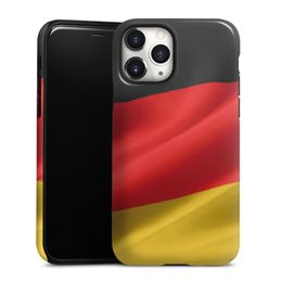 DeinDesign iPhone 11 Pro Handy Panzer Handyh&uuml;lle robuste Outdoor H&uuml;lle Schutzh&uuml;lle gl&auml;nzend Flags Flag Germany Tough Case