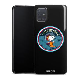 DeinDesign Galaxy A51 Handy Hard Case Schutzh&uuml;lle schwarz Smartphone Backcover Peanuts Weltall Snoopy Hard Case