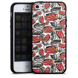 DeinDesign iPhone SE (2016-2019) Handy Silikon H&uuml;lle Case schwarz Handyh&uuml;lle Lightning Mcqueen 95 Disney Pixar Cars