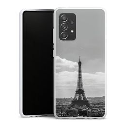DeinDesign Galaxy A52s 5G Handy Silikon H&uuml;lle Case wei&szlig; Handyh&uuml;lle France Paris Eiffeltour Silikon Case