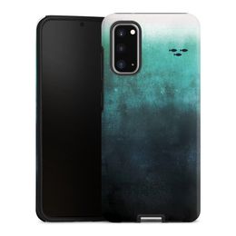 DeinDesign Galaxy S20 Handy Panzer Handyh&uuml;lle robuste Outdoor H&uuml;lle Schutzh&uuml;lle matt Turquoise Water Fish Tough Case