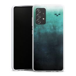 DeinDesign Galaxy A52s 5G Handy Silikon H&uuml;lle Case wei&szlig; Handyh&uuml;lle Turquoise Water Fish Silikon Case