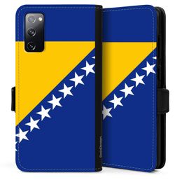DeinDesign Galaxy S20 Handy Klapph&uuml;lle Handyh&uuml;lle aus Kunst Leder schwarz Flip Case Bosnia Flag Sideflip mit Lasche