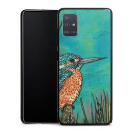 DeinDesign Galaxy A51 Handy Hard Case Schutzh&uuml;lle schwarz Smartphone Backcover Painting Bird Animals Hard Case