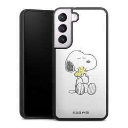 DeinDesign Galaxy S22 Handy Gallery Case Handyh&uuml;lle 9H Geh&auml;rtetes Glas R&uuml;ckseite H&uuml;lle Snoopy Love Peanuts Gallery Case