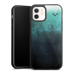DeinDesign iPhone 12 Handy Gallery Case Handyh&uuml;lle 9H Geh&auml;rtetes Glas R&uuml;ckseite H&uuml;lle Fish Water Turquoise Gallery Case