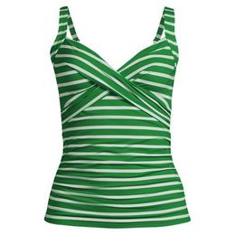 LANDS' END Tankinitop CHLORRESISTENT mit V-Ausschnitt Gemustert, Damen,  Gr&uuml;n, Nylon-Mischung, by Lands' End