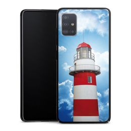 DeinDesign Galaxy A51 Handy Hard Case Schutzh&uuml;lle schwarz Smartphone Backcover Cloud Lighthouse Sky Hard Case