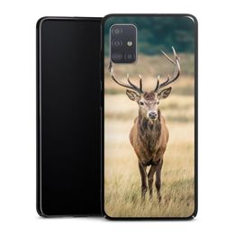 DeinDesign Galaxy A51 Handy Hard Case Schutzh&uuml;lle schwarz Smartphone Backcover Forrest Deer Meadow Hard Case