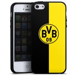 DeinDesign iPhone SE (2016-2019) Handy Silikon H&uuml;lle Case schwarz Handyh&uuml;lle Borussia Dortmund Bvb Coat Of Arms