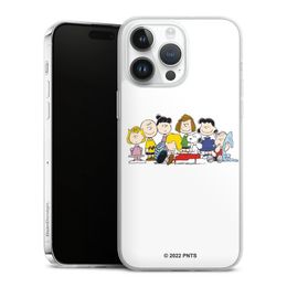 DeinDesign iPhone 14 Pro Max Handy Slim Case Silikon Handyh&uuml;lle transparent H&uuml;lle extra d&uuml;nn Merchandise Kindheit Peanuts Silikon Slim Case