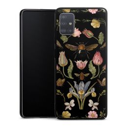 DeinDesign Galaxy A51 Handy Hard Case Schutzh&uuml;lle schwarz Smartphone Backcover Flower Wreath Bee Blossom Hard Case