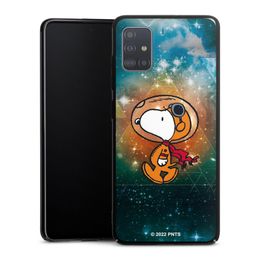 DeinDesign Galaxy A51 Handy Hard Case Schutzh&uuml;lle schwarz Smartphone Backcover Official Licensed Product Snoopy Astronaut Hard Case