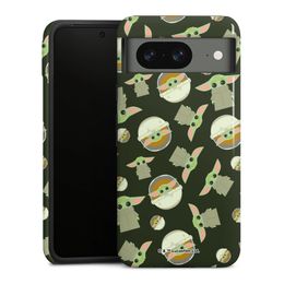 DeinDesign Google Pixel 8 Handy Panzer Handyh&uuml;lle robuste Outdoor H&uuml;lle Schutzh&uuml;lle gl&auml;nzend Official Licensed Product Star Wars Muster Baby Yoda Tough Case