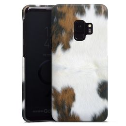 DeinDesign Galaxy S9 Handy Premium Case Smartphone Handyh&uuml;lle Schutzh&uuml;lle matt Cow Skin Cow Fur Premium Case