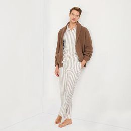 LANDS' END Essenzielle Pyjama-Hose aus Baumwolle, Herren,  Wei&szlig;, Baumwolle, by Lands' End