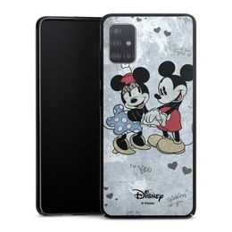 DeinDesign Galaxy A51 Handy Hard Case Schutzh&uuml;lle schwarz Smartphone Backcover Vintage Disney Hard Case