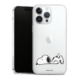 DeinDesign iPhone 14 Pro Max Handy Slim Case Silikon Handyh&uuml;lle transparent H&uuml;lle extra d&uuml;nn Official Licensed Product Snoopy Peanuts Silikon Slim Case