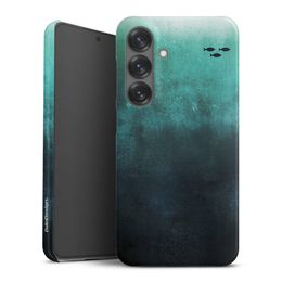 DeinDesign Galaxy S25 Handy Premium Case Smartphone Handyh&uuml;lle Schutzh&uuml;lle matt Turquoise Water Fish Premium Case