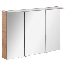 Spiegelschrank B.Perfekt mit LED 3-t&uuml;rig Eichefarben