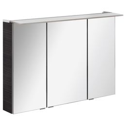 Spiegelschrank B.Perfekt mit LED 3-t&uuml;rig Dunkelbraun