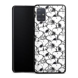 DeinDesign Galaxy A51 Handy Hard Case Schutzh&uuml;lle schwarz Smartphone Backcover Peanuts Snoopy Muster Hard Case