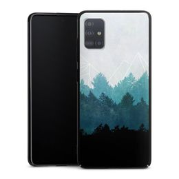DeinDesign Galaxy A51 Handy Hard Case Schutzh&uuml;lle schwarz Smartphone Backcover Tree Forrest Abstract Hard Case