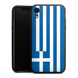 DeinDesign iPhone Xr Handy Premium Silikon H&uuml;lle Handyh&uuml;lle schwarz Case Flag Greece Silikon Premium Case