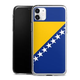 DeinDesign iPhone 11 Handy Slim Case Silikon Handyh&uuml;lle transparent H&uuml;lle extra d&uuml;nn Bosnia Flag Silikon Slim Case