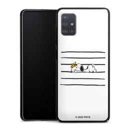 DeinDesign Galaxy A51 Handy Hard Case Schutzh&uuml;lle schwarz Smartphone Backcover Snoopy Dog Peanuts Hard Case