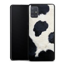 DeinDesign Galaxy A51 Handy Hard Case Schutzh&uuml;lle schwarz Smartphone Backcover Animal Look Animal Print Cow Skin Hard Case
