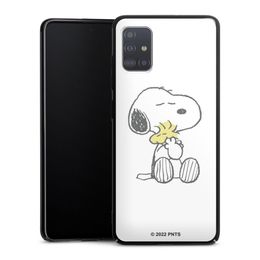 DeinDesign Galaxy A51 Handy Hard Case Schutzh&uuml;lle schwarz Smartphone Backcover Snoopy Love Peanuts Hard Case
