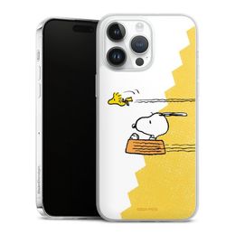 DeinDesign iPhone 14 Pro Max Handy Slim Case Silikon Handyh&uuml;lle transparent H&uuml;lle extra d&uuml;nn Snoopy Peanuts Children Silikon Slim Case