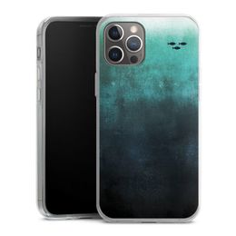 DeinDesign iPhone 12 Pro Max Handy Silikon H&uuml;lle Case transparent Handyh&uuml;lle Turquoise Water Fish Silikon Case