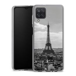 DeinDesign Galaxy A12 Handy Silikon H&uuml;lle Case transparent Handyh&uuml;lle Eiffeltour Paris France Silikon Case