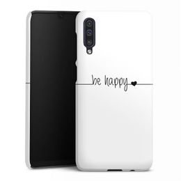 DeinDesign Galaxy A50 Handy Premium Case Smartphone Handyh&uuml;lle Schutzh&uuml;lle matt Statement Happiness Sayings Premium Case