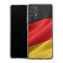DeinDesign Galaxy A32 4G Handy Silikon H&uuml;lle Case transparent Handyh&uuml;lle Germany Flags Flag Silikon Case