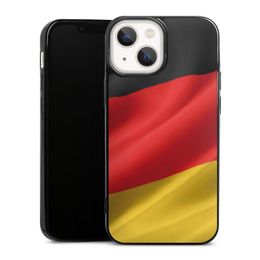 DeinDesign iPhone 13 Mini Handy Slim Case extra d&uuml;nn Silikon Handyh&uuml;lle schwarz H&uuml;lle Germany Flags Flag Silikon Slim Case