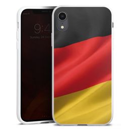 DeinDesign iPhone Xr Handy Silikon H&uuml;lle Case wei&szlig; Handyh&uuml;lle Germany Flags Flag Silikon Case