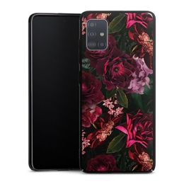 DeinDesign Galaxy A51 Handy Hard Case Schutzh&uuml;lle schwarz Smartphone Backcover Flowers Blossom Rose Hard Case