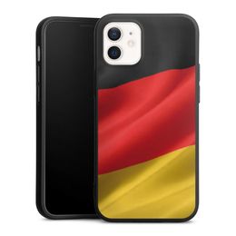 DeinDesign iPhone 12 mini Handy Premium Silikon H&uuml;lle Handyh&uuml;lle schwarz Case Germany Flags Flag Silikon Premium Case