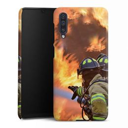 DeinDesign Galaxy A50 Handy Premium Case Smartphone Handyh&uuml;lle Schutzh&uuml;lle matt Fire Fighter Fire Fighters Life Saver Premium Case