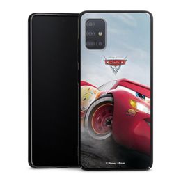 DeinDesign Galaxy A51 Handy Hard Case Schutzh&uuml;lle schwarz Smartphone Backcover Lightning Mcqueen 95 Official Licensed Product Cars Hard Case