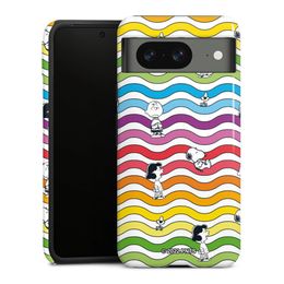 DeinDesign Google Pixel 8 Handy Panzer Handyh&uuml;lle robuste Outdoor H&uuml;lle Schutzh&uuml;lle gl&auml;nzend Snoopy Muster Peanuts Tough Case