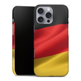 DeinDesign iPhone 16 Pro Max Handy Premium Case Smartphone Handyh&uuml;lle Schutzh&uuml;lle gl&auml;nzend Germany Flags Flag Premium Case