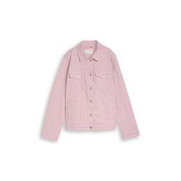 Tom Tailor Damen Plus Size - Jeansjacke mit Eingriffstaschen, rosa, Uni, Gr. 48