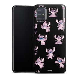 DeinDesign Galaxy A51 Handy Hard Case Schutzh&uuml;lle schwarz Smartphone Backcover Lilo & Stitch Angel Disney Hard Case
