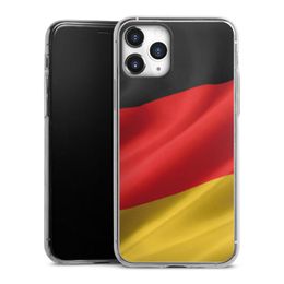 DeinDesign iPhone 11 Pro Handy Slim Case Silikon Handyh&uuml;lle transparent H&uuml;lle extra d&uuml;nn Flags Flag Germany Silikon Slim Case